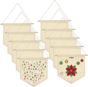 Amazon.com: GBACHOOSE 10PCS Blank Canvas Banner, Enamel Pin Banners ...