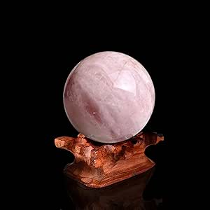 Amazon.com: Morganite Natural Gemstone Sphere Ball Healing Crystals for ...