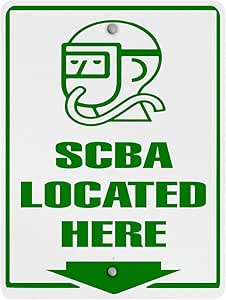 Amazon.com: Aluminum Vertical Metal Sign Multiple Sizes Scba Located ...
