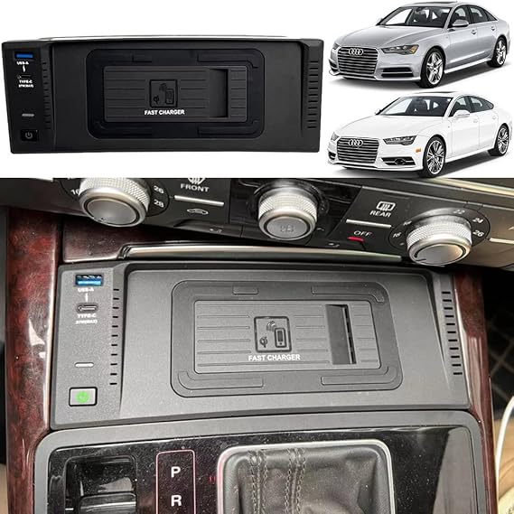Amazon.com: Wireless Car Charger for Audi A6 S6 RS6 2012-2018/ A7 S7 ...