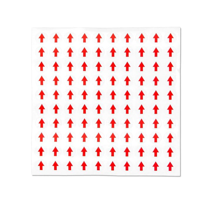 Buy Red Arrow Stickers - 0.5 Inch Round Circle Small Red Arrow Sticker ...