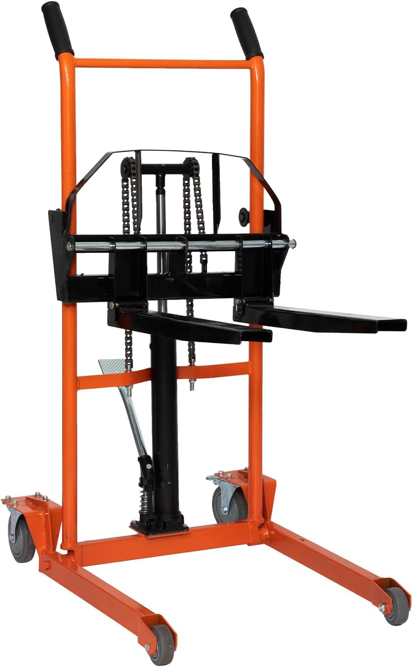 Amazon.com: Reykilor Hydraulic Material Lift Winch Stacker w/Wheels ...