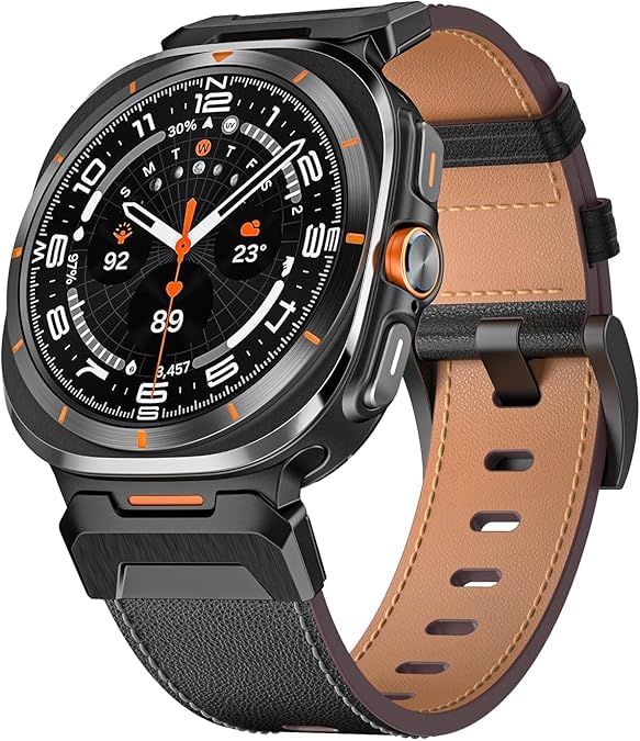 ZAPPER Genuine Leather Strap with Heavy Duty Metal Connector Compatible ...