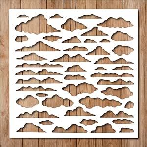 Amazon.com : Cloud Stencil | Nature Cloud Stencils for Painting on Wood ...