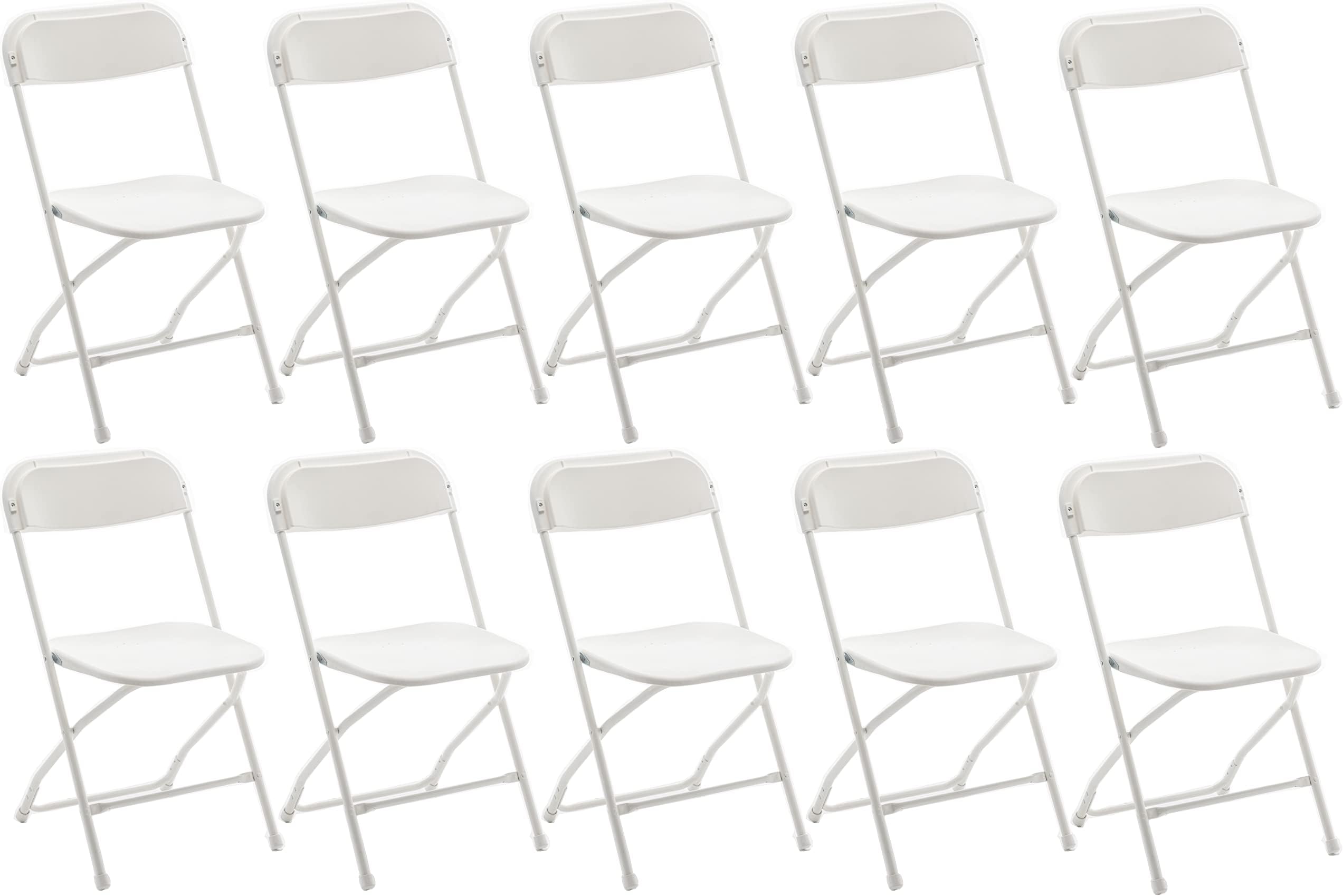 Amazon.com: TRINEAR 10 Pack White Folding Chairs, Portable Party Chairs ...