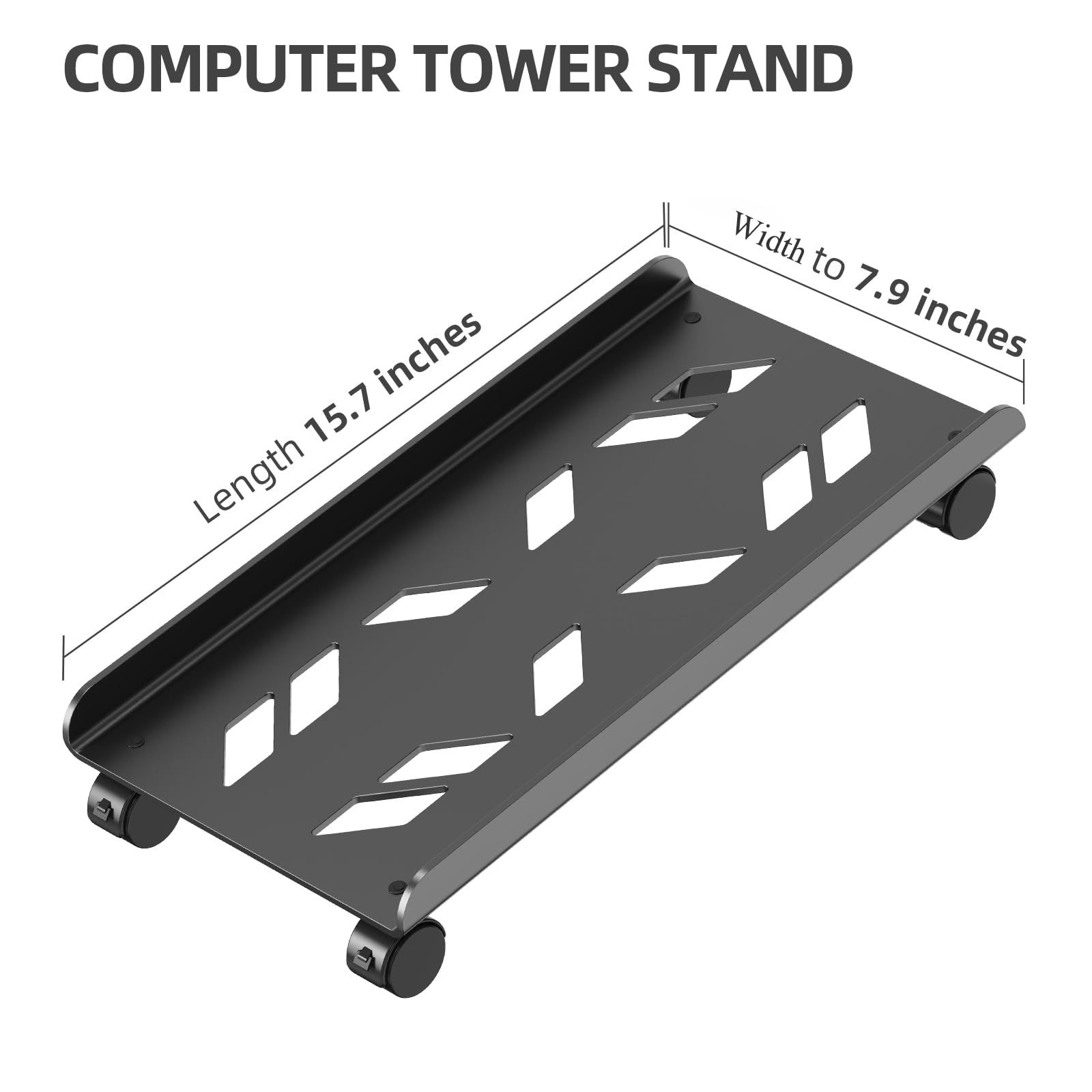 Snapklik.com : Hovadova Computer Tower Stand, Ventilated Mobile CPU ...