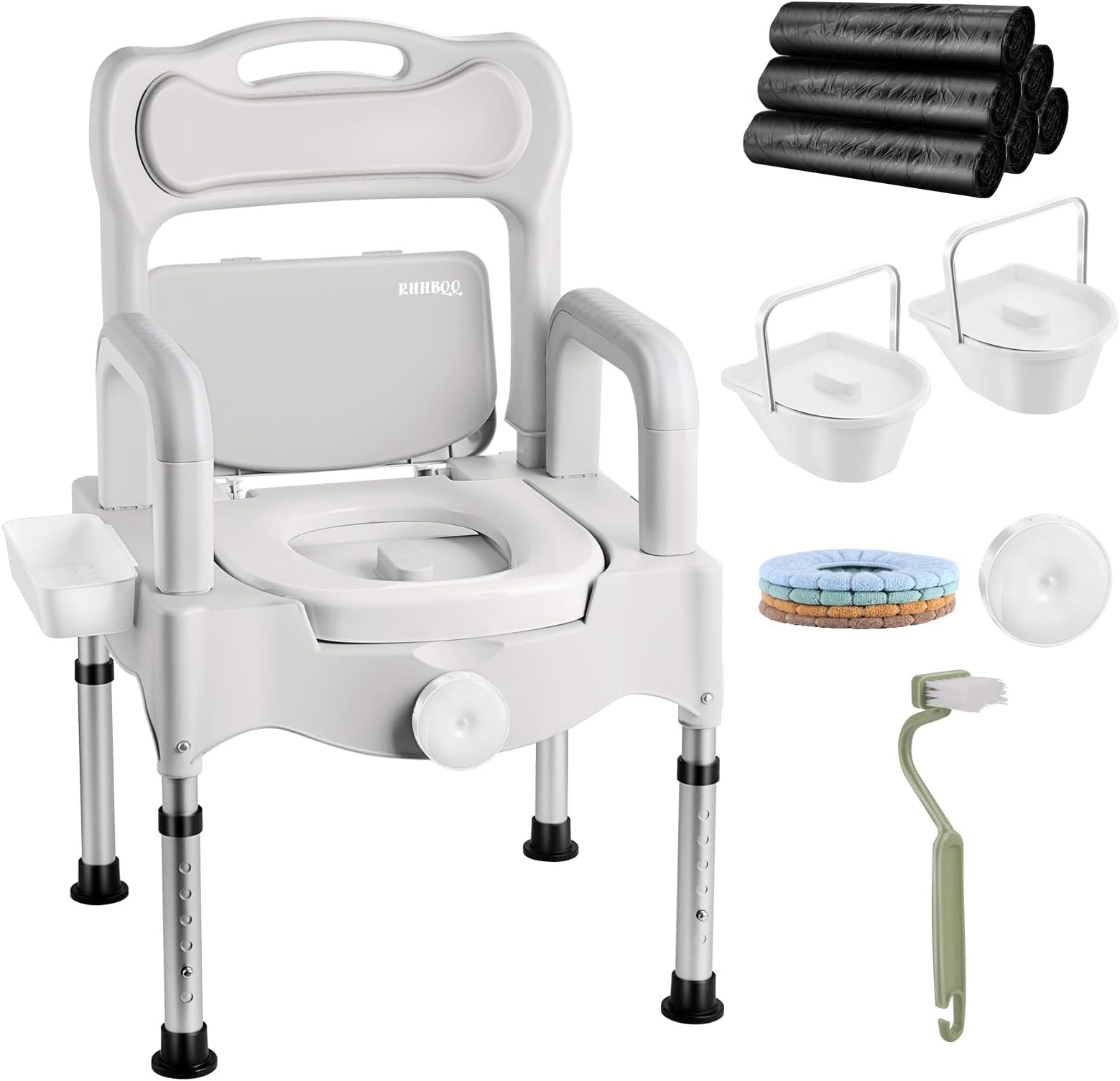 Amazon.com: RHHBQQ Bedside Commode Chair, Portable Toilet Chair ...