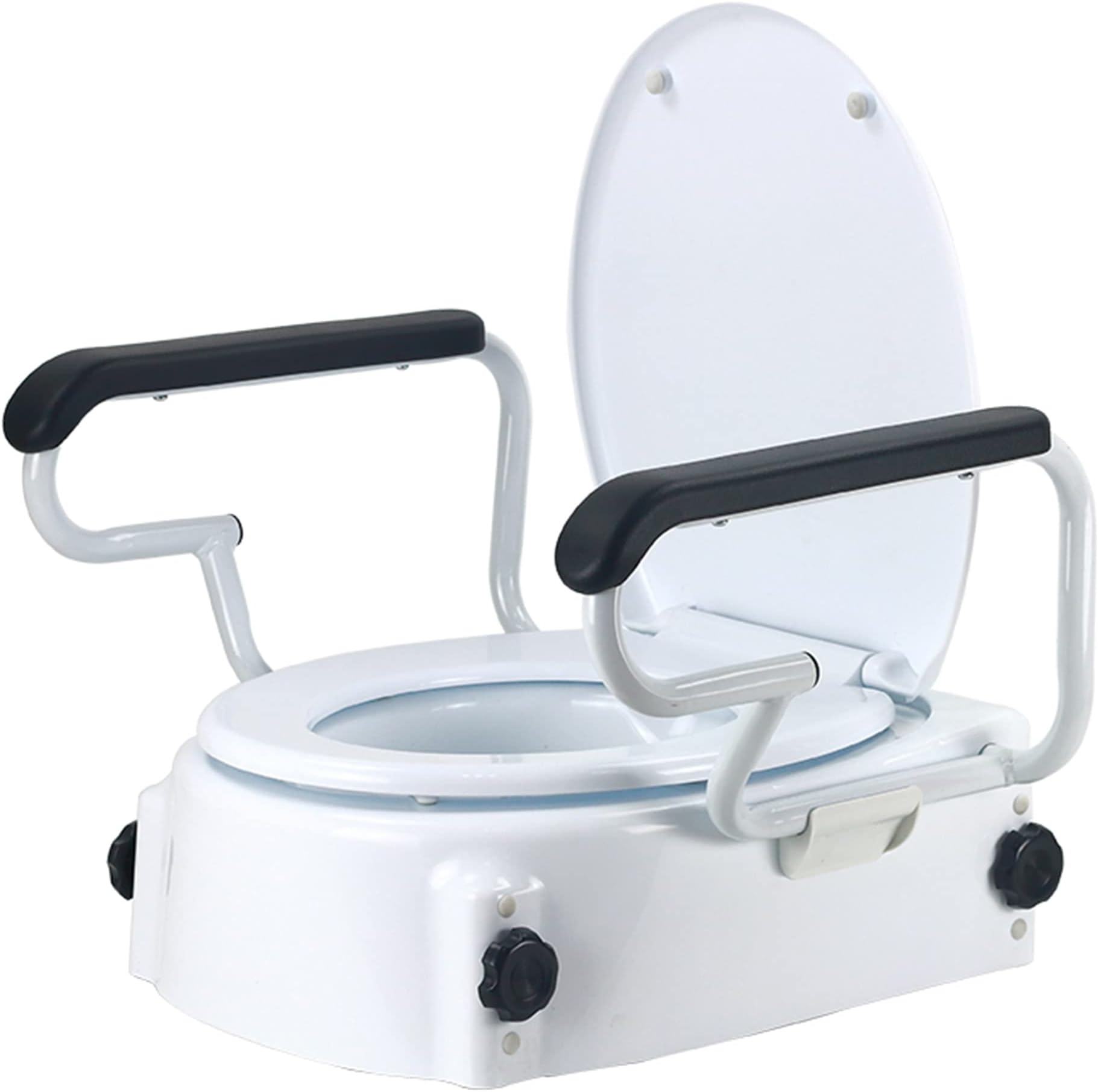 Entros Commode Toilet Seat Raiser 6-inches Elevator with Lift Padded ...