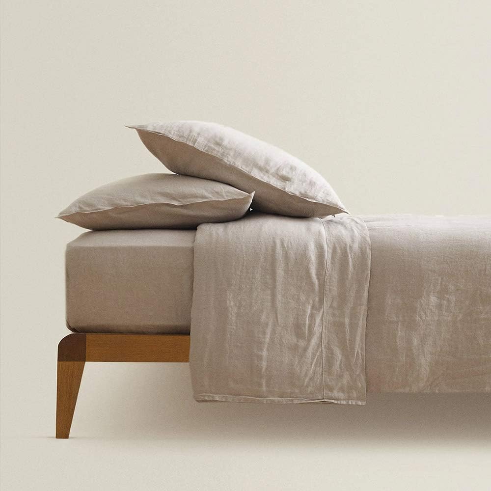 Amazon.com: S VICTORY SYMBOL 100% Organic Linen Sheets Set Twin XL Size ...