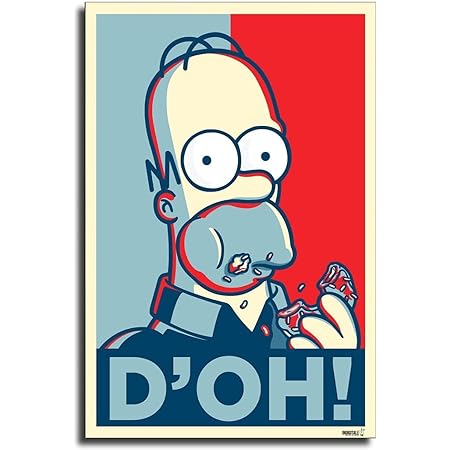 Amazon.com : Studio B The Simpsons Homer Bush The Simpsons Poster Metal ...