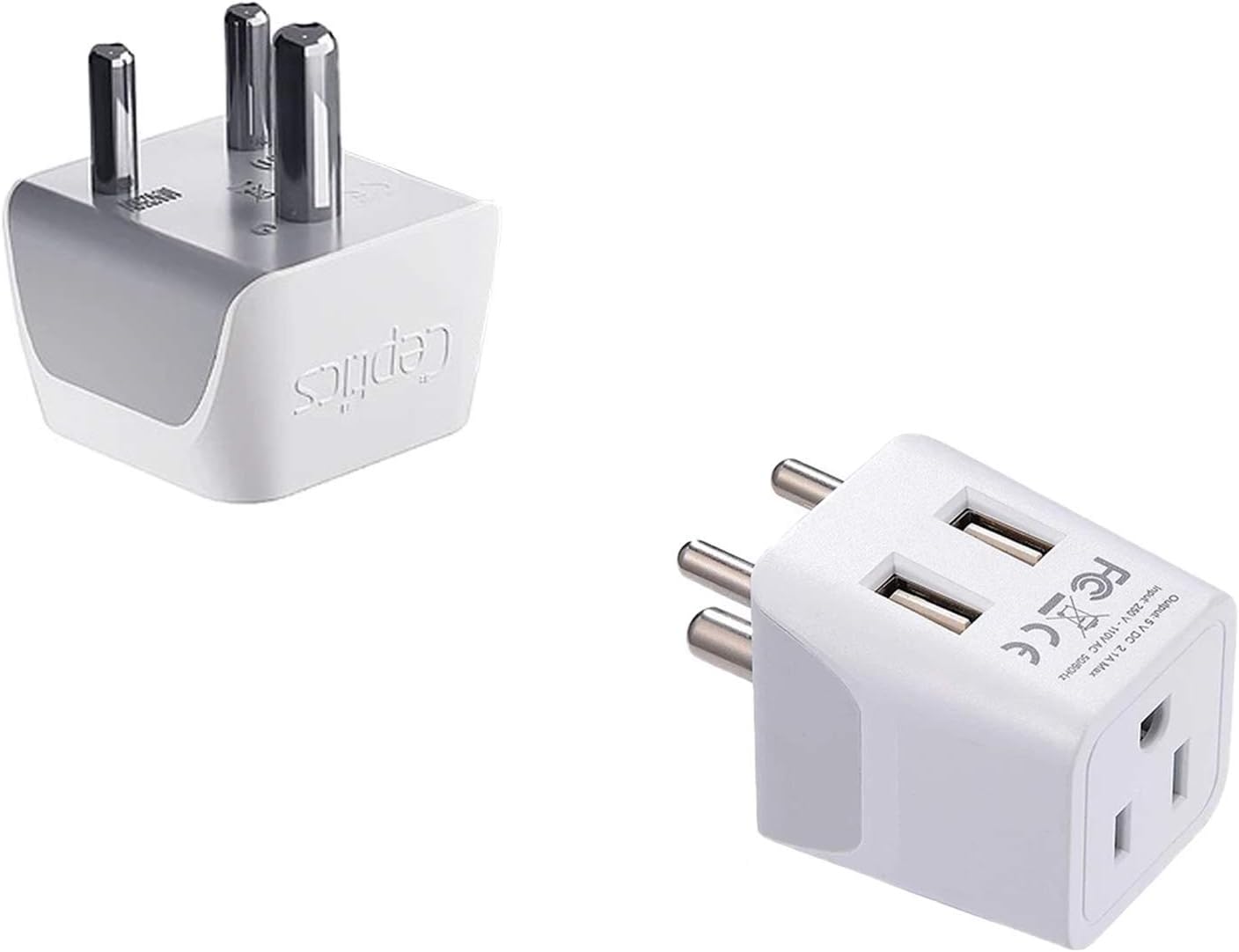 Amazon.com: Ceptics India, Nepal, Bangladesh Travel Adapter Plug with ...