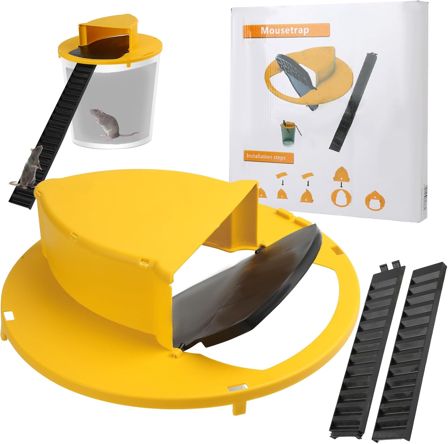 Amazon.com : Mouse Trap Bucket Mice Flip Lid Indoor Outdoor,Humane,Auto ...