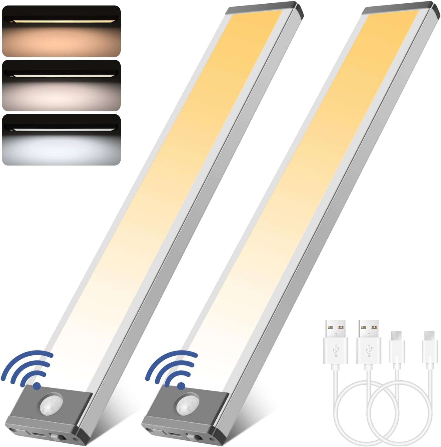 FUDESY 90 LED Under Cabinet Lights, Motion Sensor Light Indoor ...