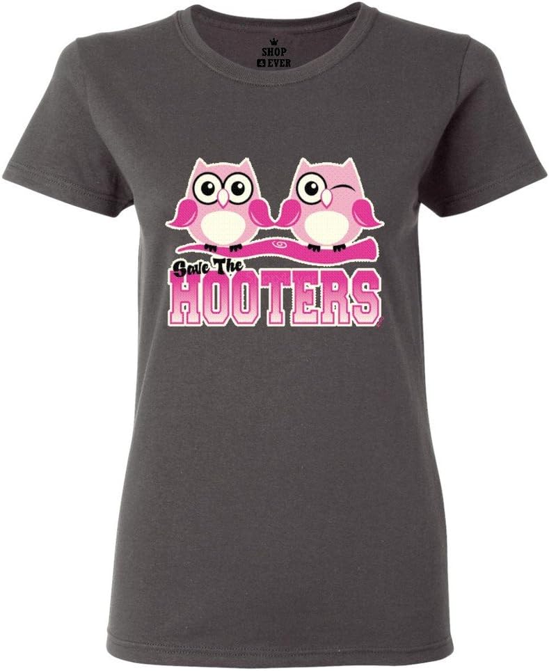 Amazon.com: Save The HOOTERS Women T Shirt Breast Cancer Awareness ...