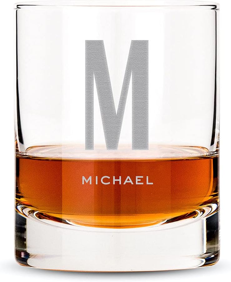 Weddingstar Custom Whiskey Glass 11oz Personalized Engraving - Single ...