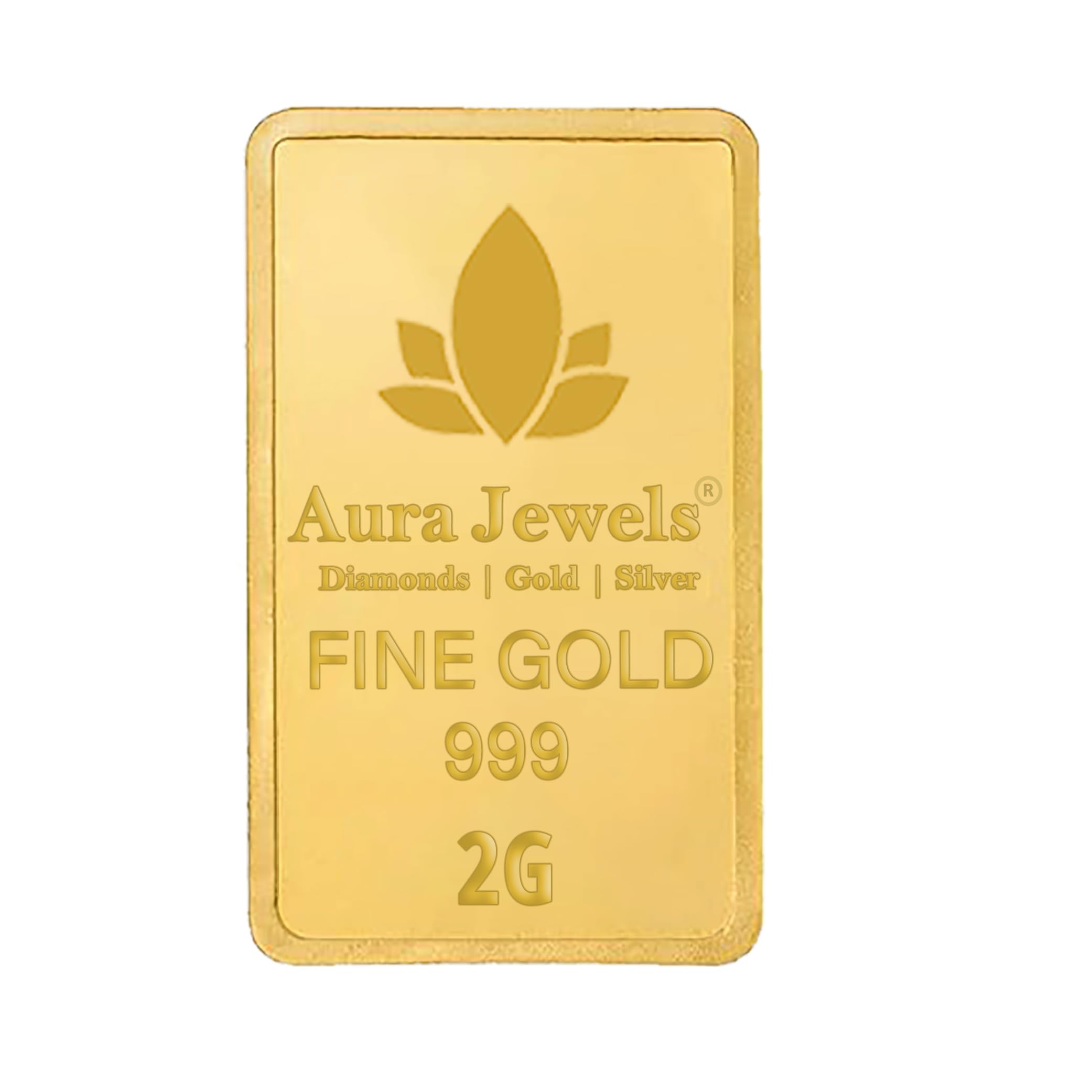 Buy AURA Jewels - Jewellers 24k (999) 2gm Yellow Gold Bar at Amazon.in