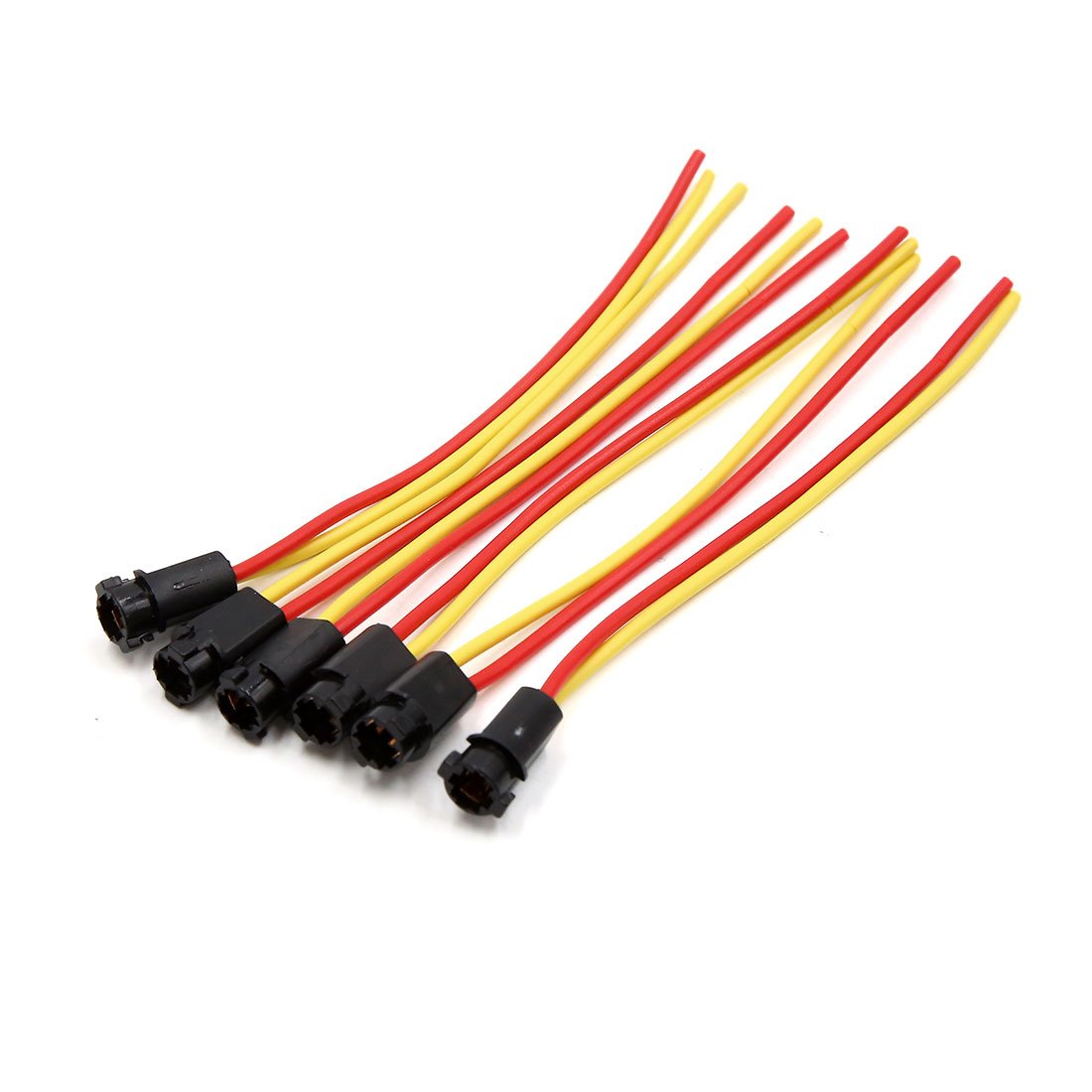 Amazon.com: uxcell 6pcs T5 Dashboard Light Bulb Wiring Harness Socket ...