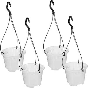 Amazon.co.jp: VINTORKY Set of 4 Orchid Pots, raspberry Fence Planter ...