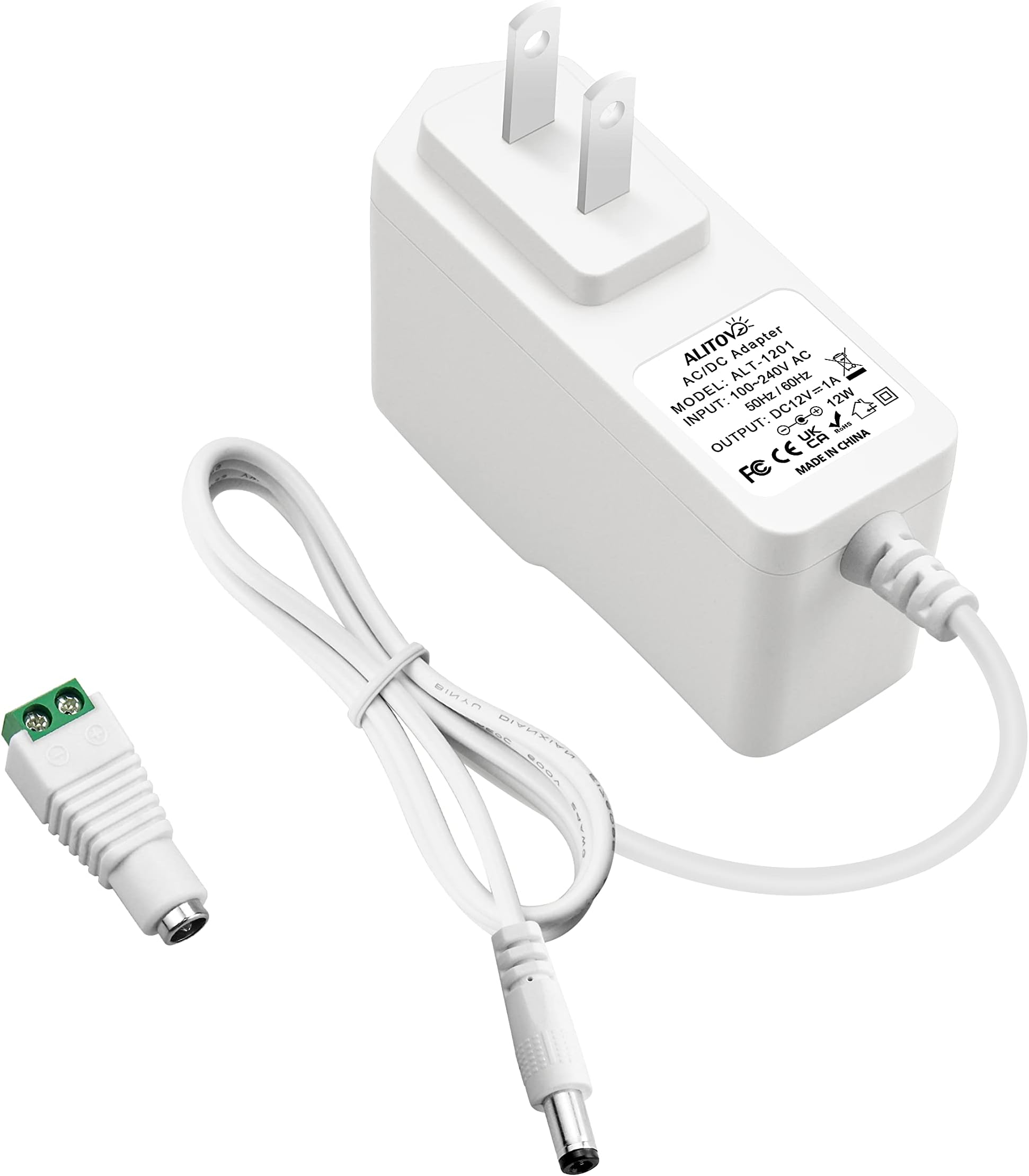 Amazon.com: ALITOVE 12V 1A Power Supply DC 12 Volt Power Adapter 12V ...