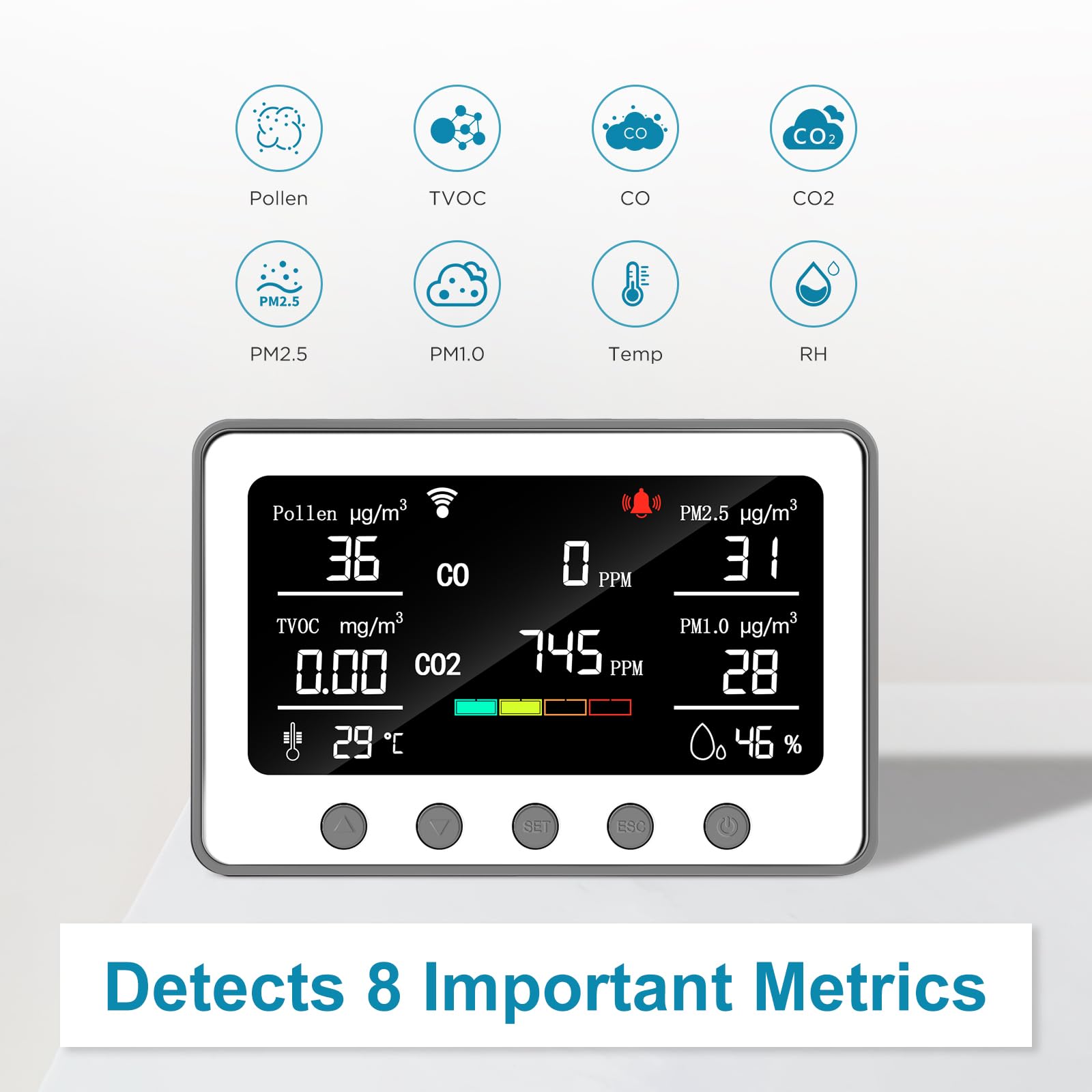 Snapklik.com : Simbow Smart Air Quality Monitor Indoor, Air Quality ...