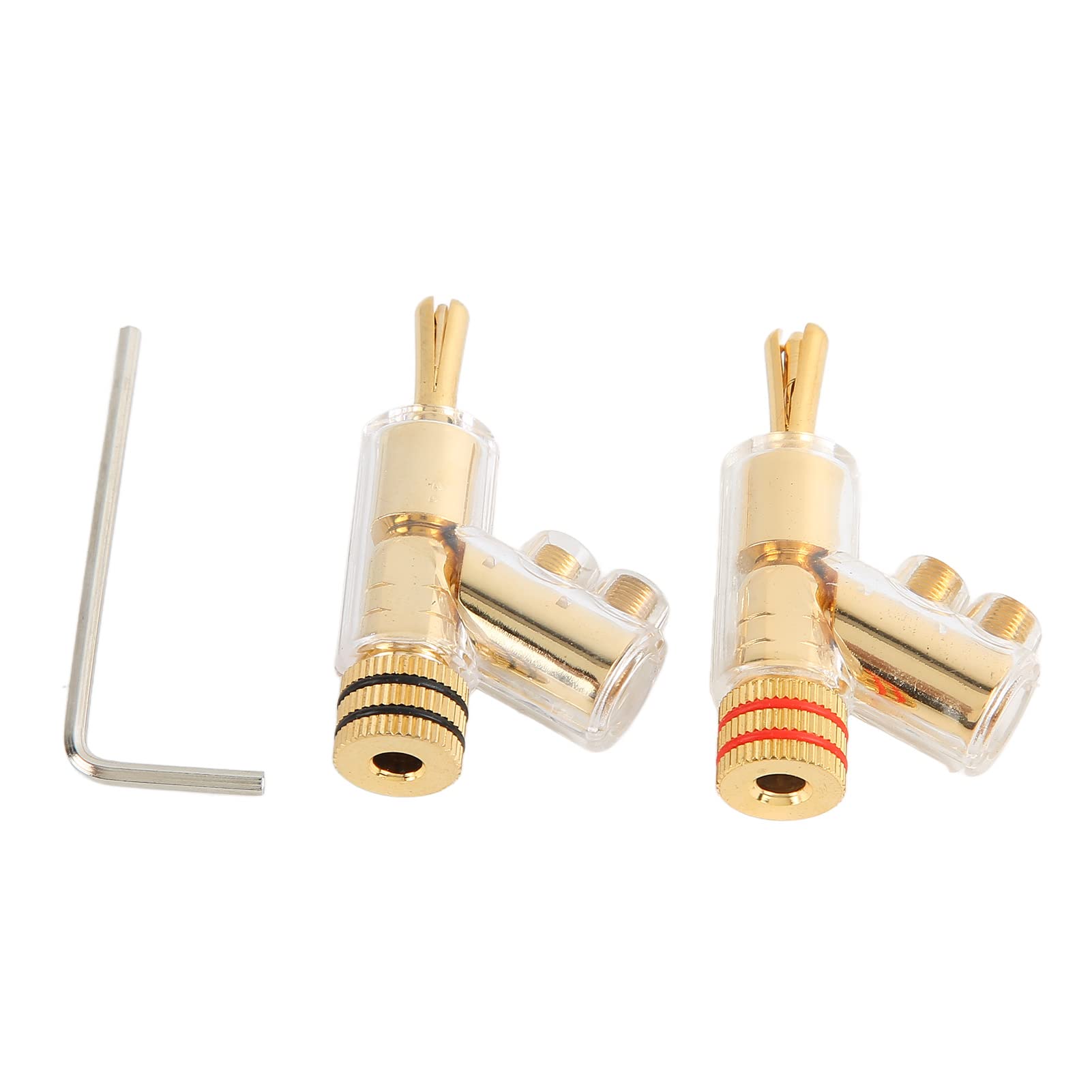 Amazon.com: Locking Banana Plugs, Speaker Connectors Screw Copper Gold ...