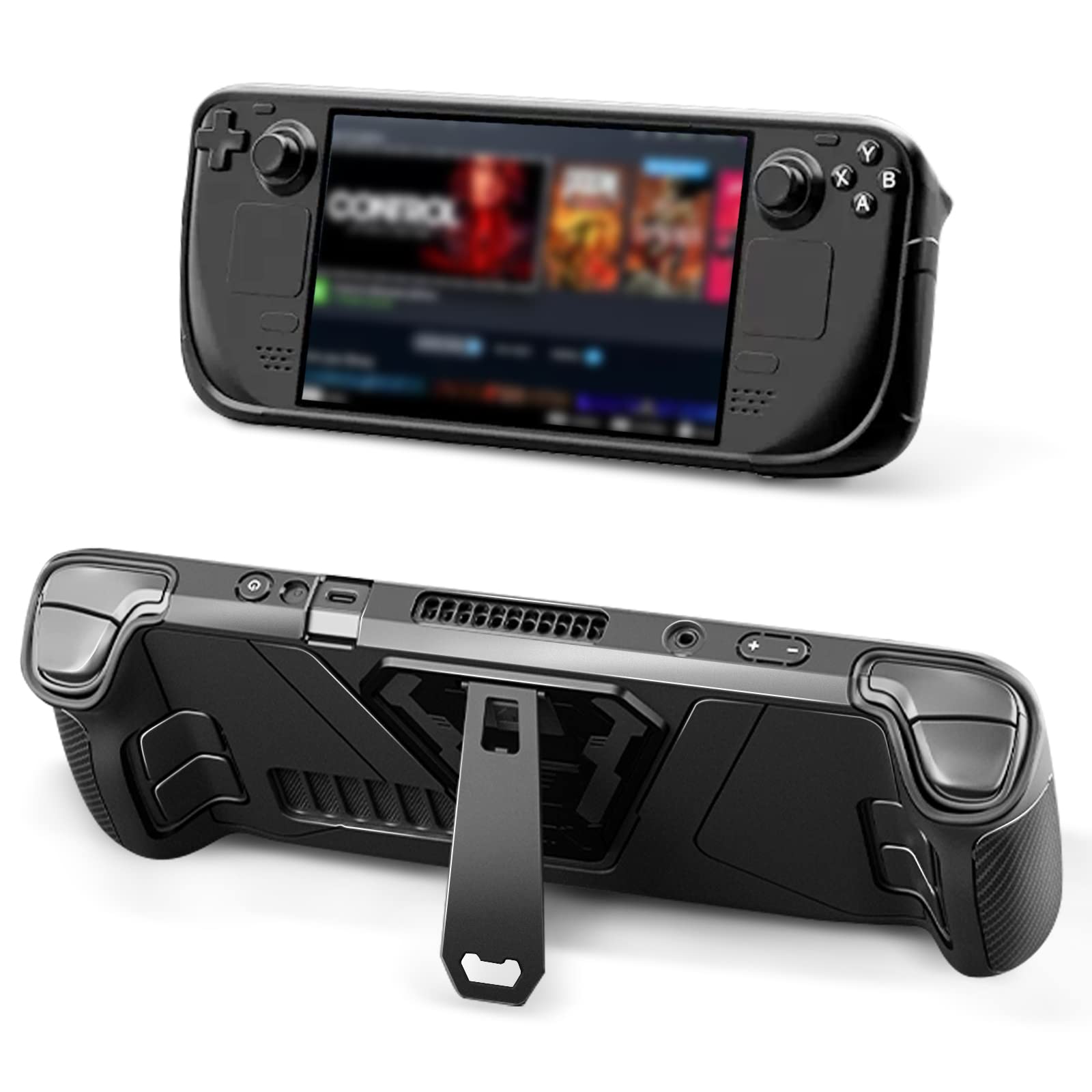 MOJOXR Metal Kickstand Protective Case for Steam Deck-Accurate Cutouts ...