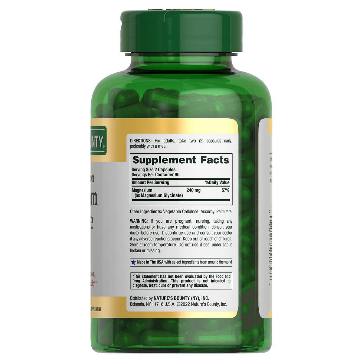 Snapklik.com : Generic Nature s-Bounty Magnesium Glycinate 240mg High ...