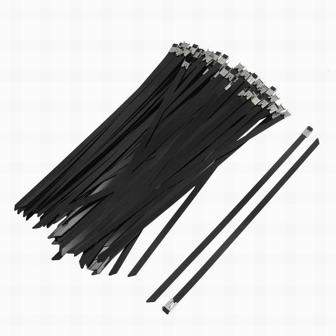 Ucland PVC Coated Stainless Self-Lock Cable Pipe Ties/Hoop, 4.6 x 300 ...