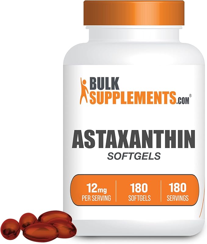 Amazon.com: BULKSUPPLEMENTS.COM Astaxanthin 12mg Softgels ...