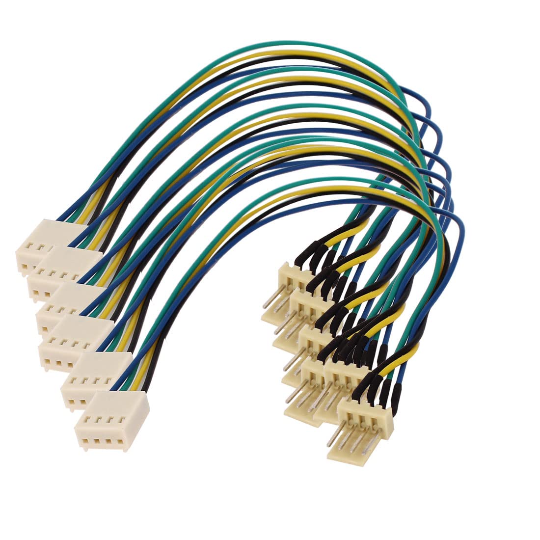 Amazon.com: Qtqgoitem 6PCS PC 4 Pin to 4 Pin Male to Female Fan ...