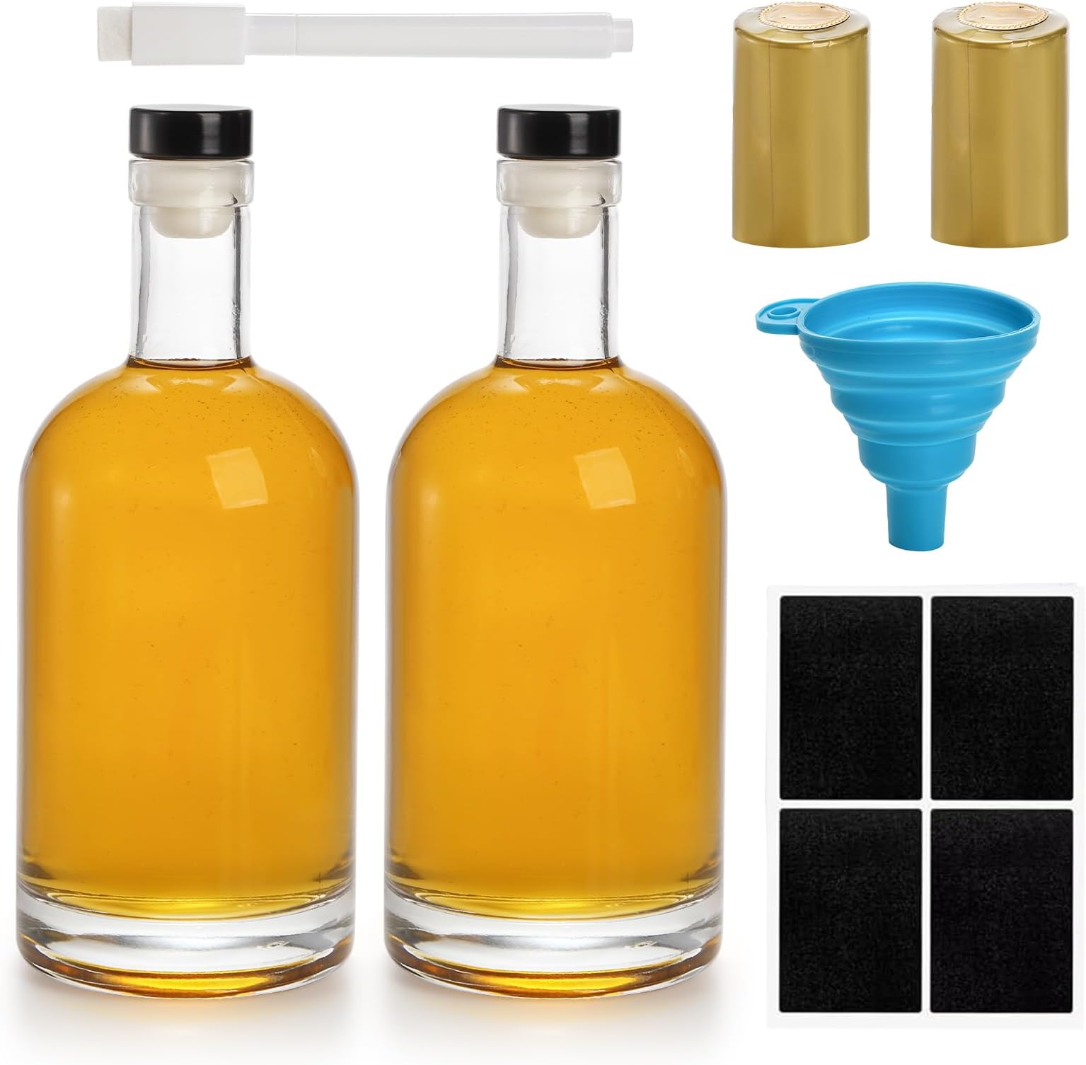 Amazon.com: Nordic Bottles - 4 Pack - 750 ml (26.7 oz.) Bottles with ...