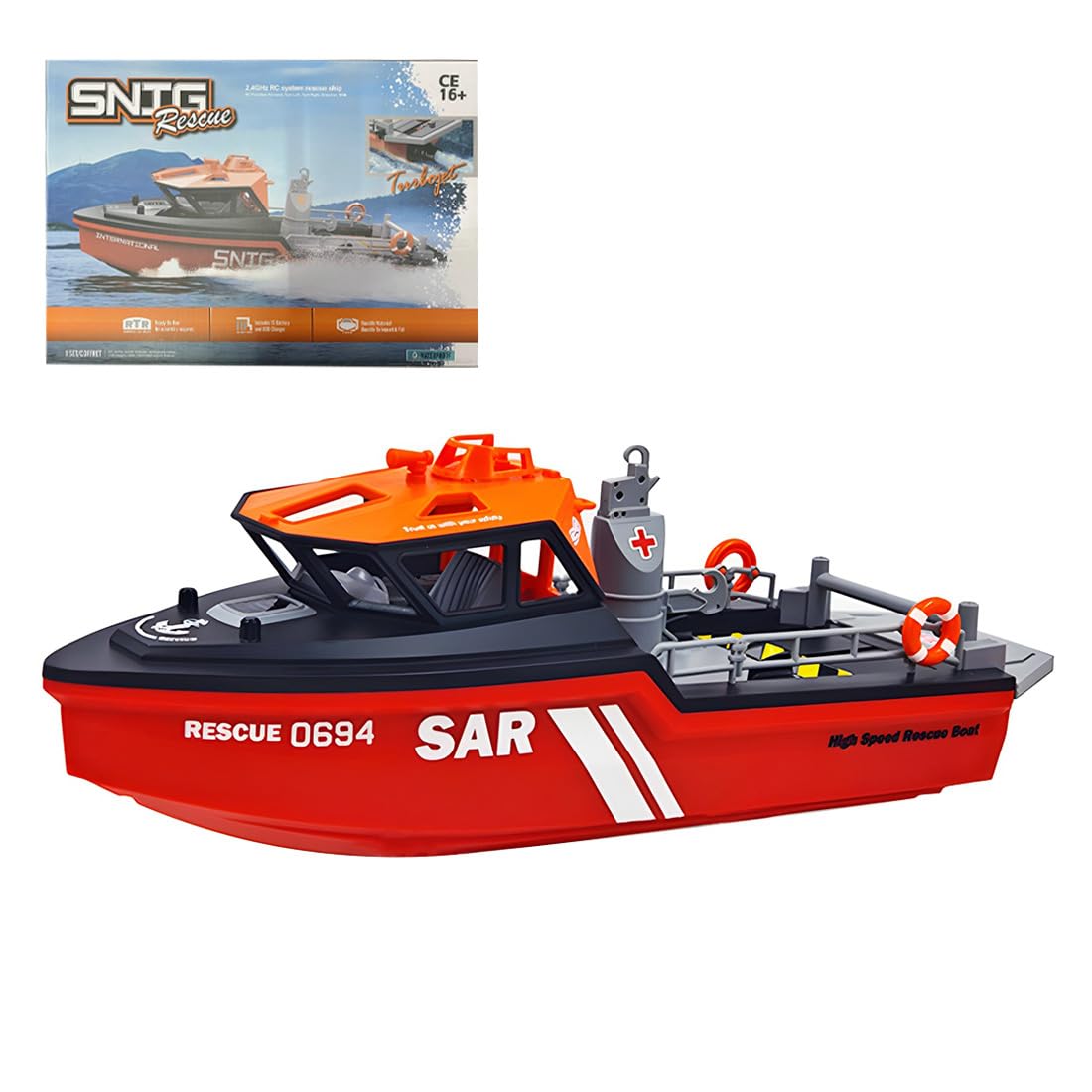 Amazon.com: Retropo RC Electric Tugboat for Pools and Lakes, /32 Scale ...