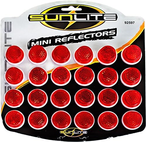 Amazon.com: Sunlite Carded 1" Reflectors, Card of 24, All Red : Sports ...