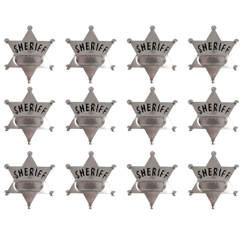 Buy Kicko Metal Deputy Sheriff Badge - Pack of 12 Personalized Officer ...