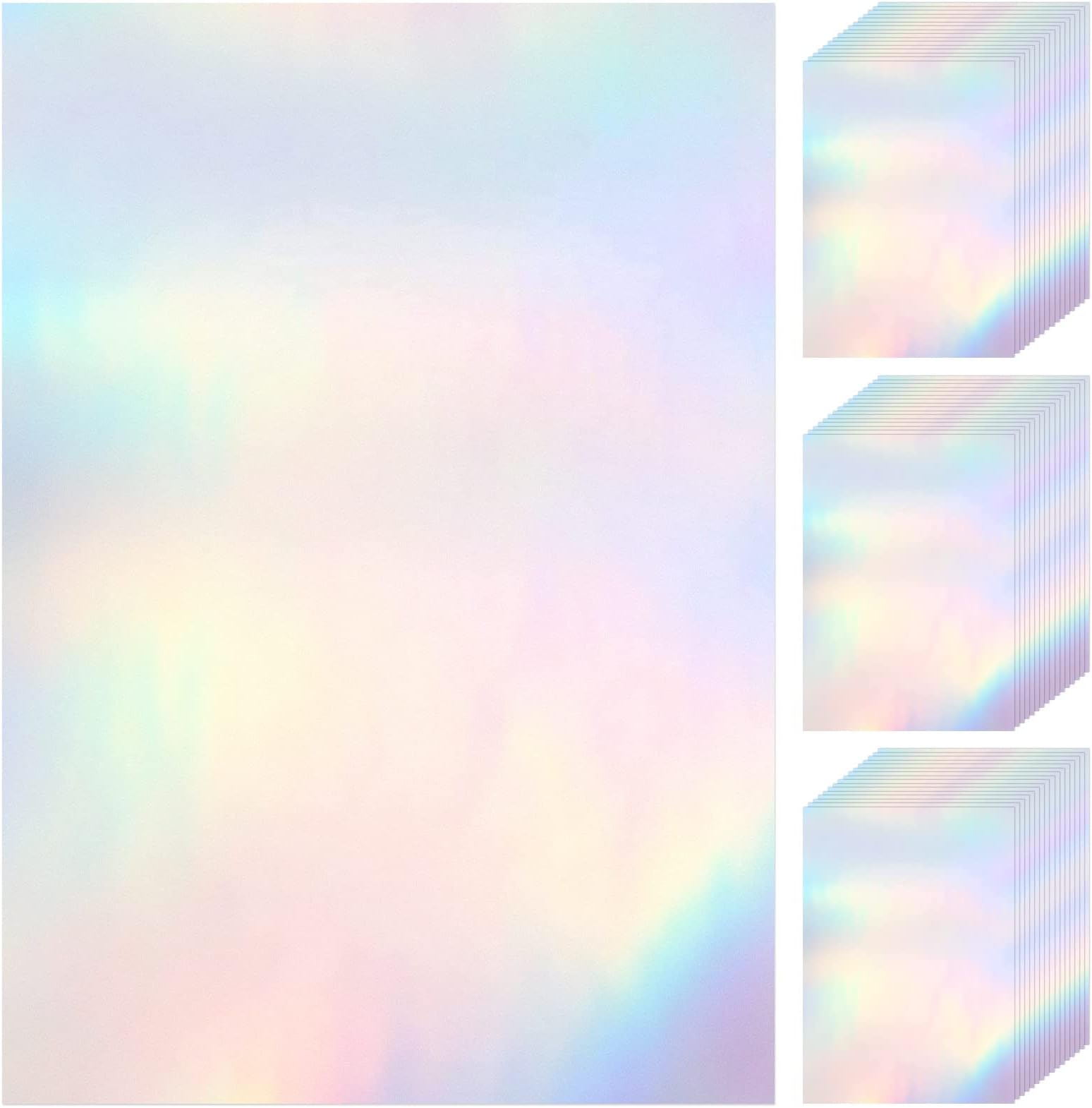 Amazon.com: Nezyo 60 Sheets Holographic Laminate Sheets Clear Glitter ...