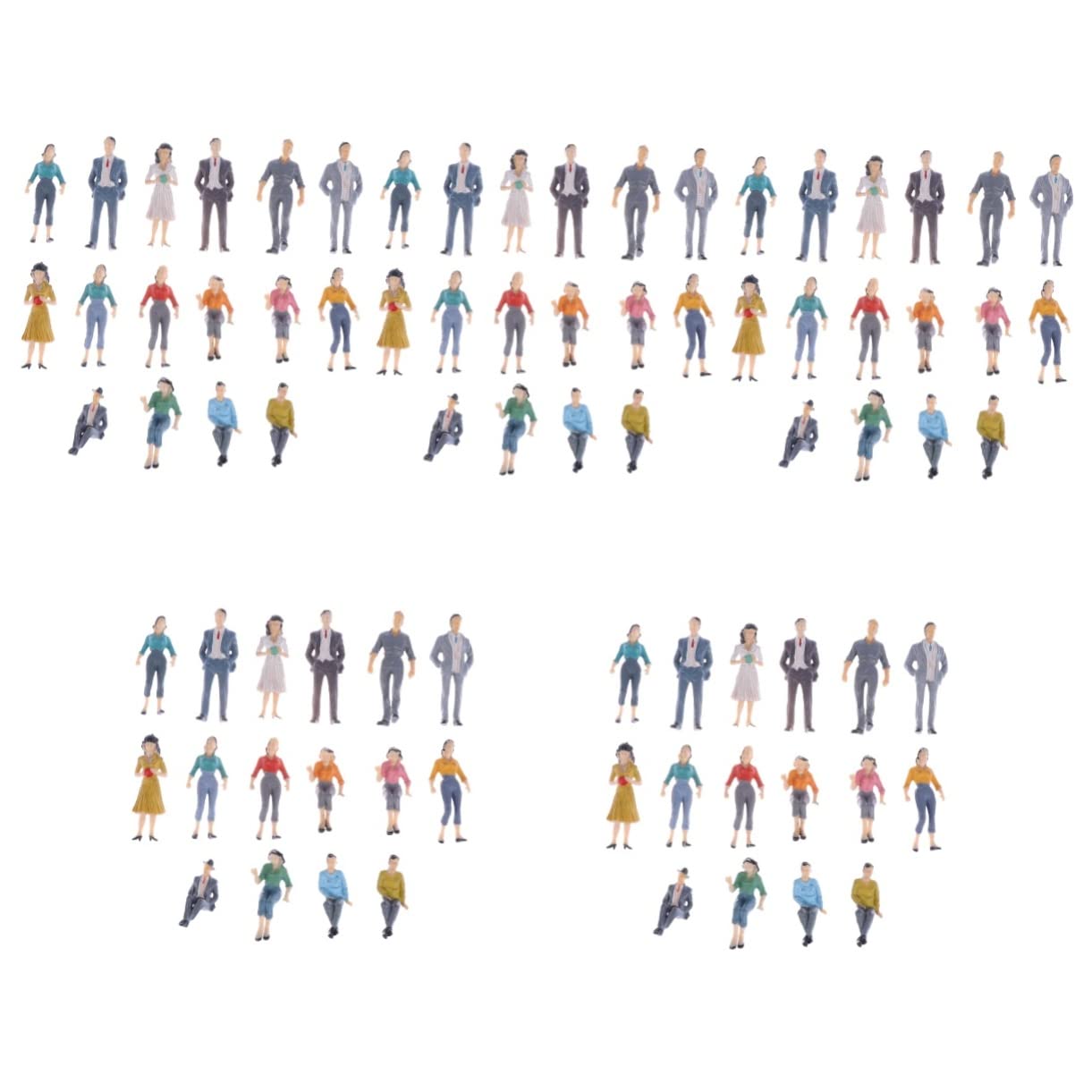 Toyvian 80 Pcs Mini Villain Trains Architectural Models Mini People ...