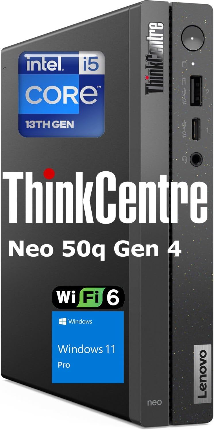 Amazon.com: Lenovo ThinkCentre Neo 50q Gen 4 Tiny Business Mini Desktop ...