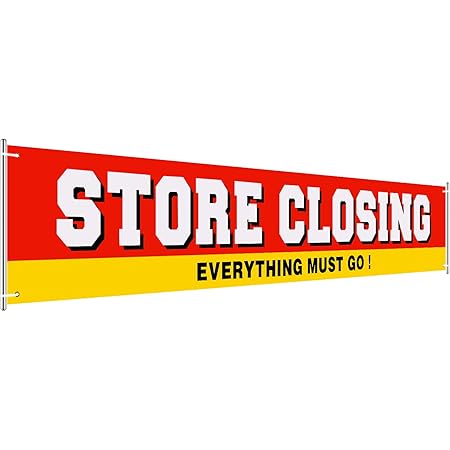 Amazon.com: Store Closing Banner Sign Clearance Signs Close ...