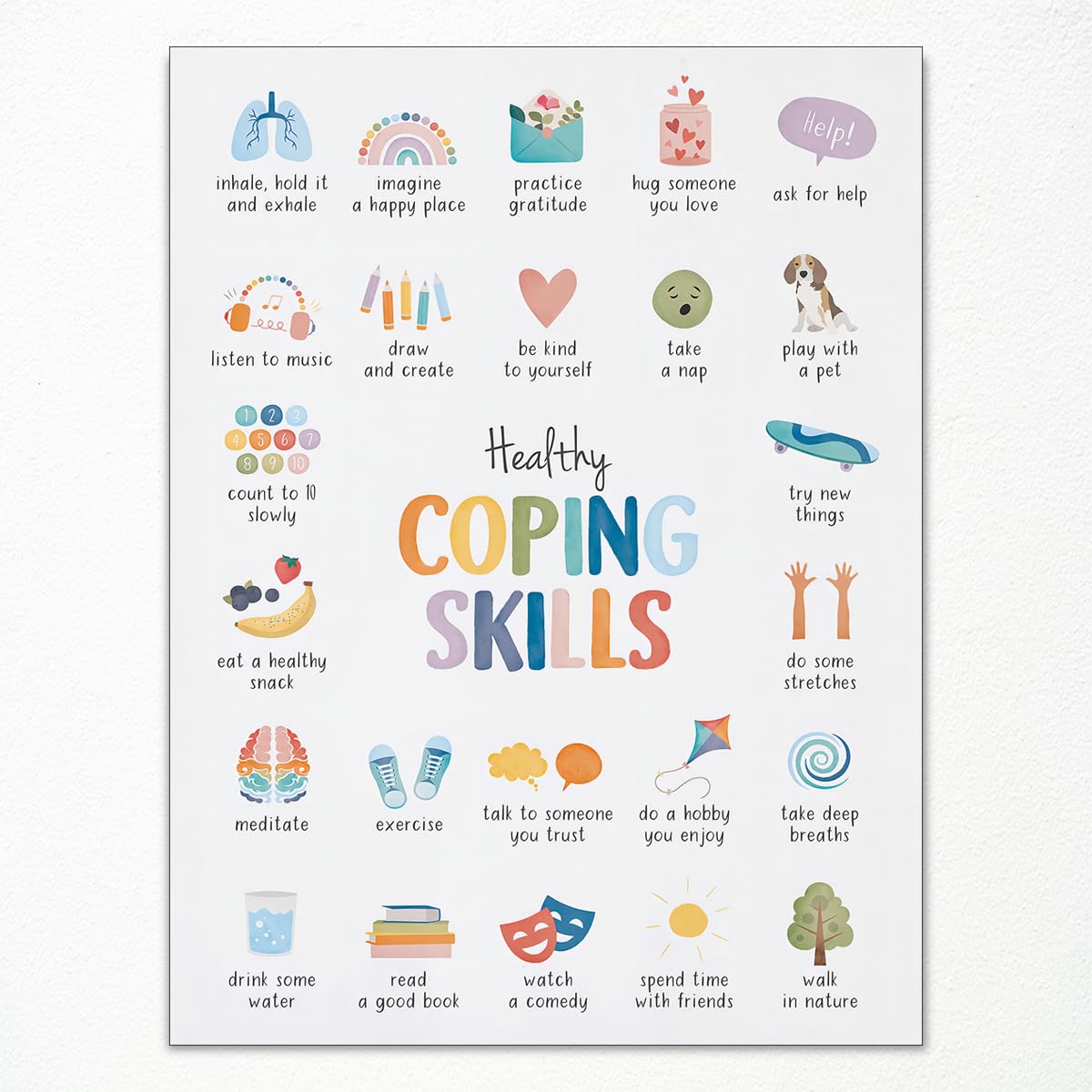Positive Coping Skills Printable Positive Coping Skills Bingo