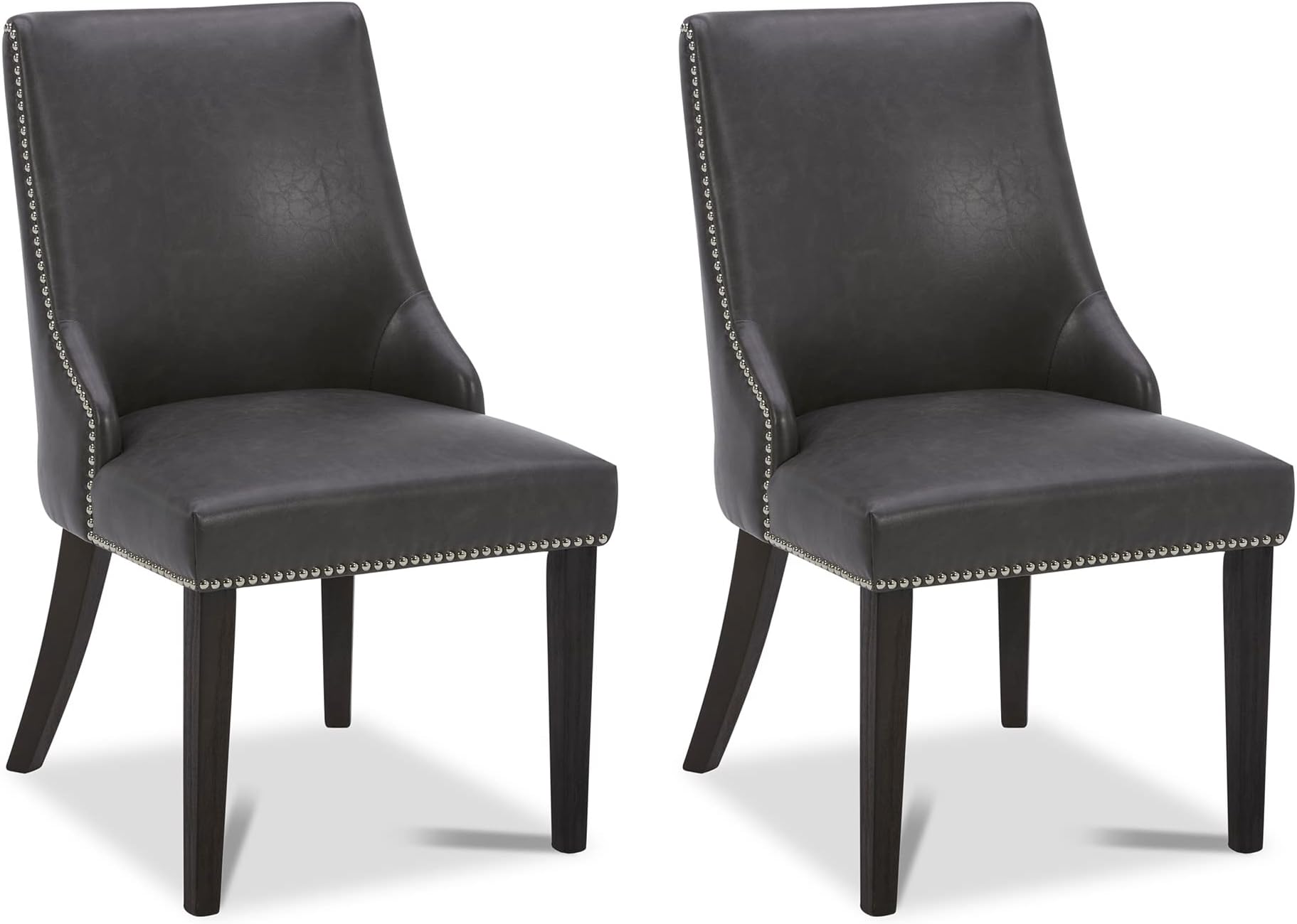 Amazon.com - Kmax Dining Room Chairs PU Leather French Chairs Black ...