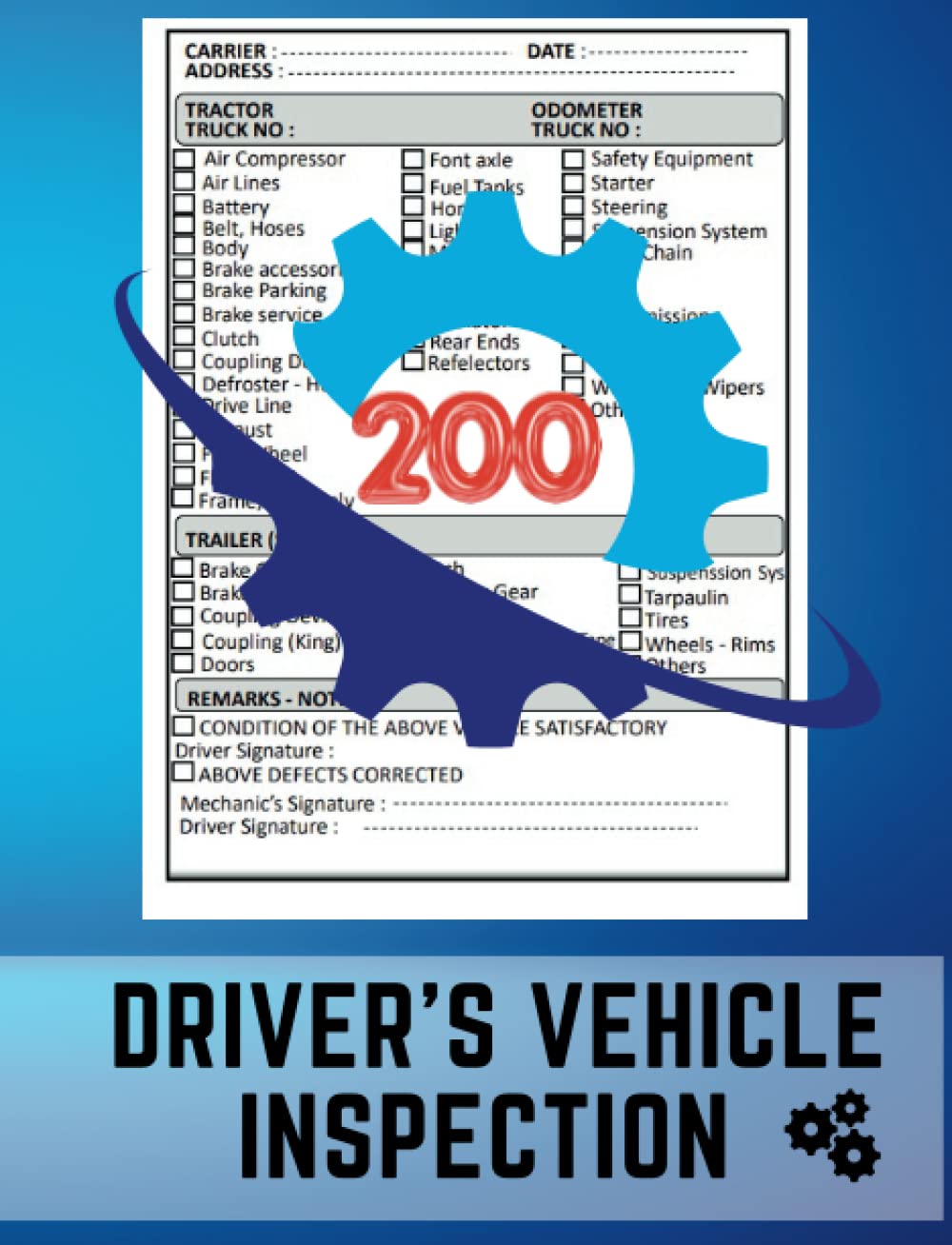 Driver's Vehicle Inspection Report: Detailed Vehicle Inspection ...