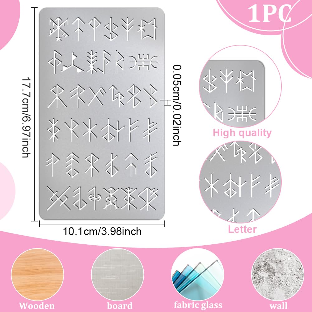 UNICRAFTALE Viking Symbol Metal Stencils for DIY Wood Burning Stainless ...