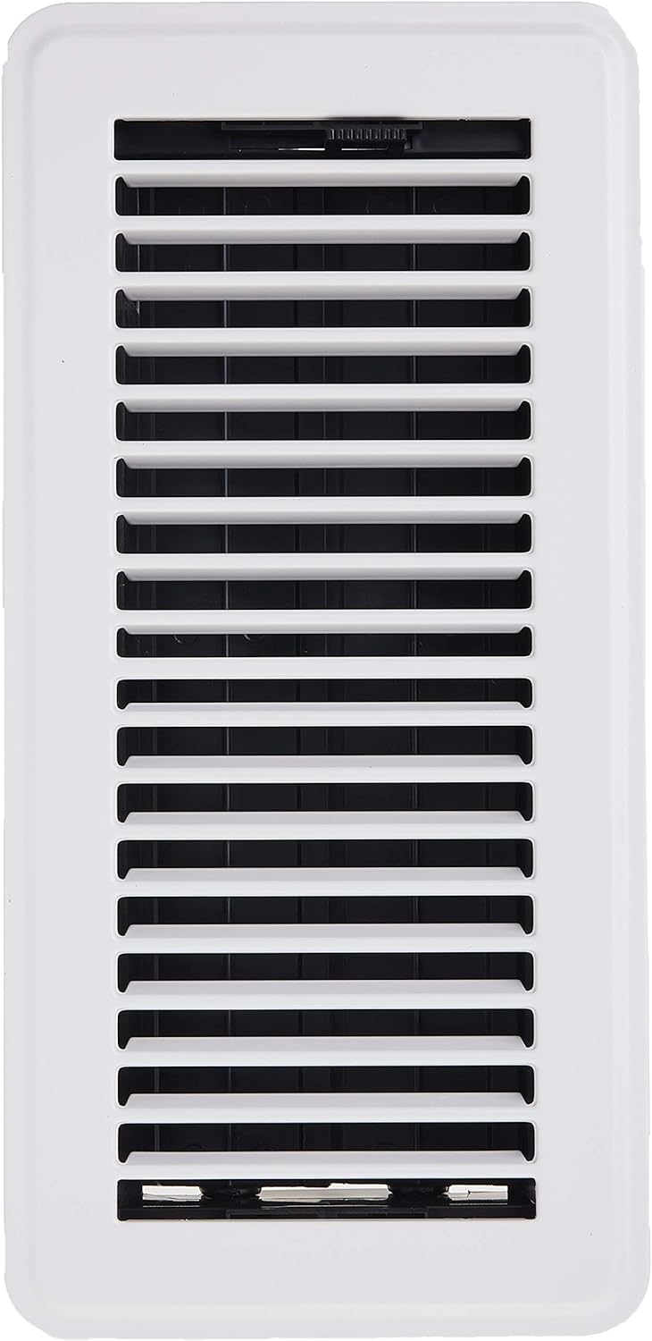 Deflecto Floor Register, Includes Steel Grill and Rust-Proof Damper Box ...