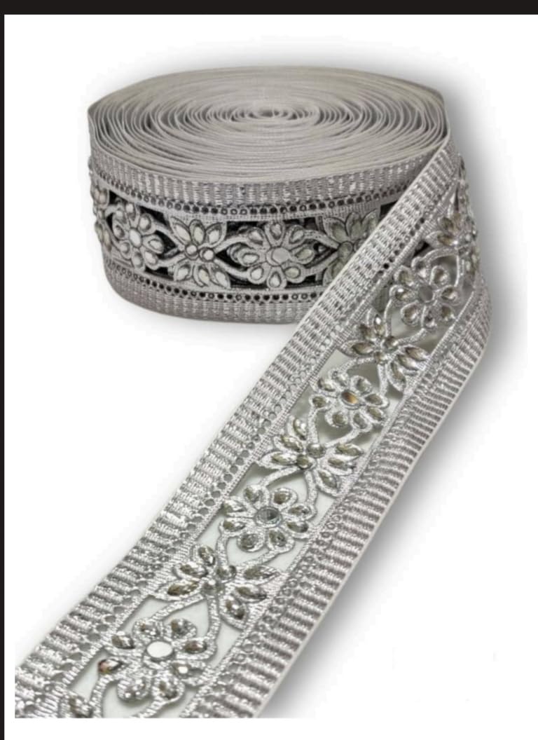 R R LACE Mirror Lace for Saree Blouse Dupatta Lehenga Sewing Crafts (9 ...