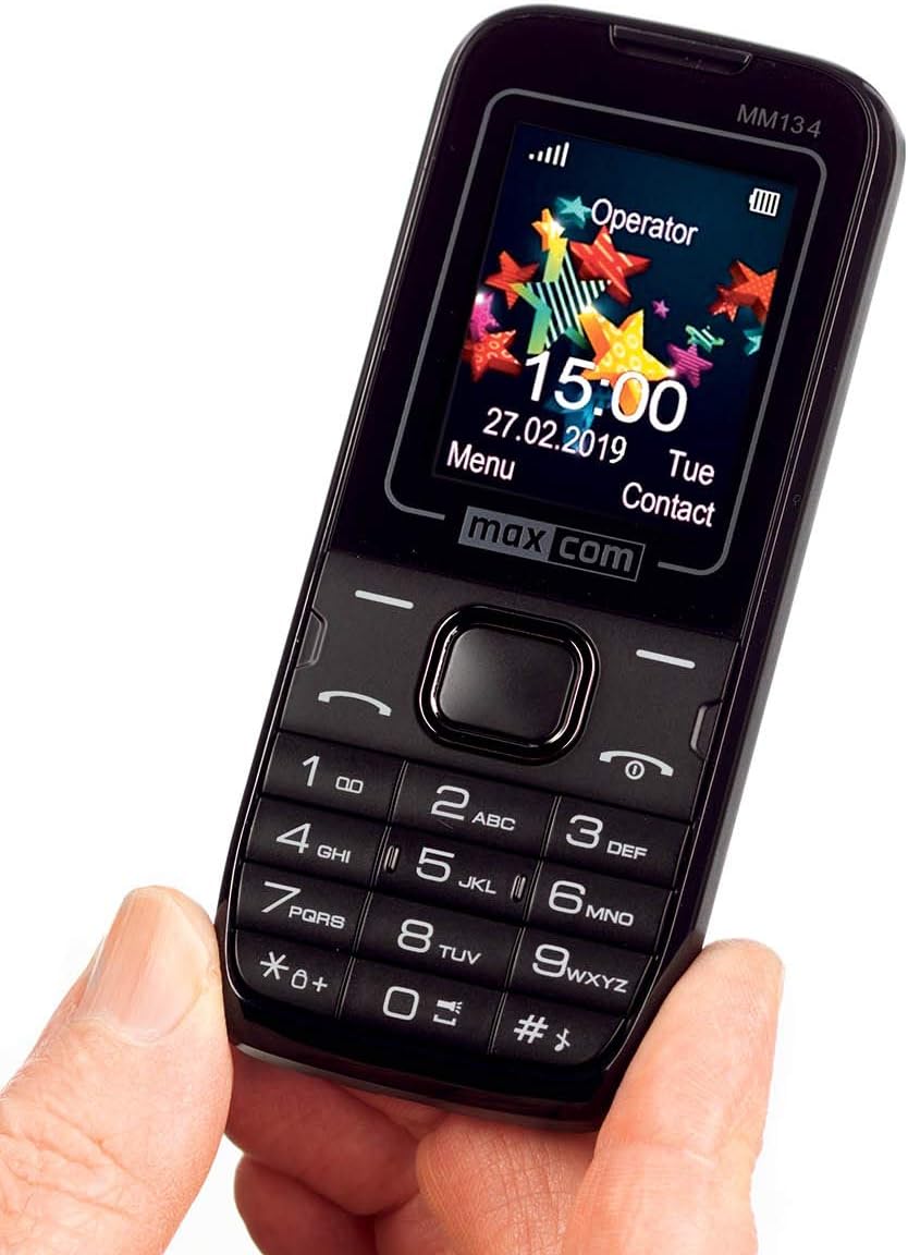 Maxcom Classic Mm135 Negro Azul Móvil Senior Dual Sim 1.77'' Cámara De ...