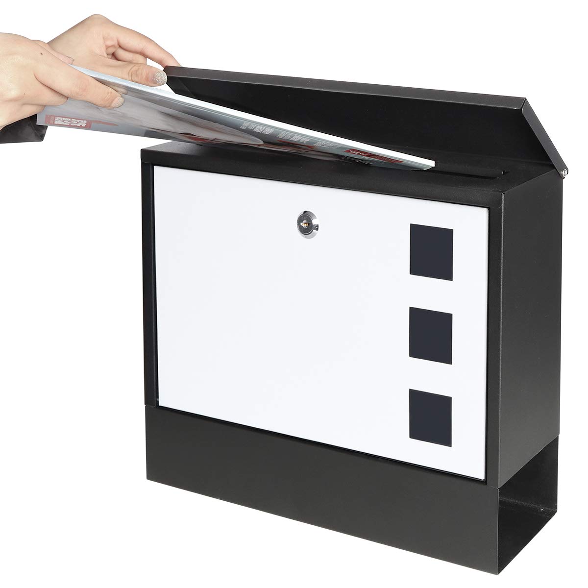 Wall Mounted Lockable Mailbox Black Wall Mounted Lockable Letterbox