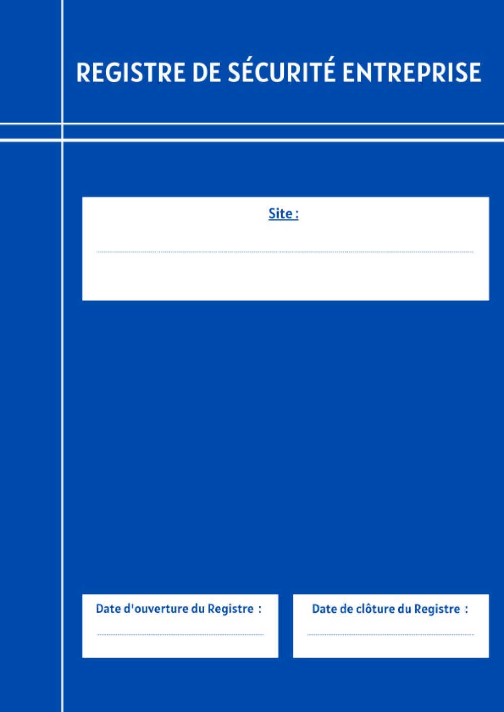 Buy Registre de Sécurité Entreprise: Registre de Sécurité ERP Registre ...