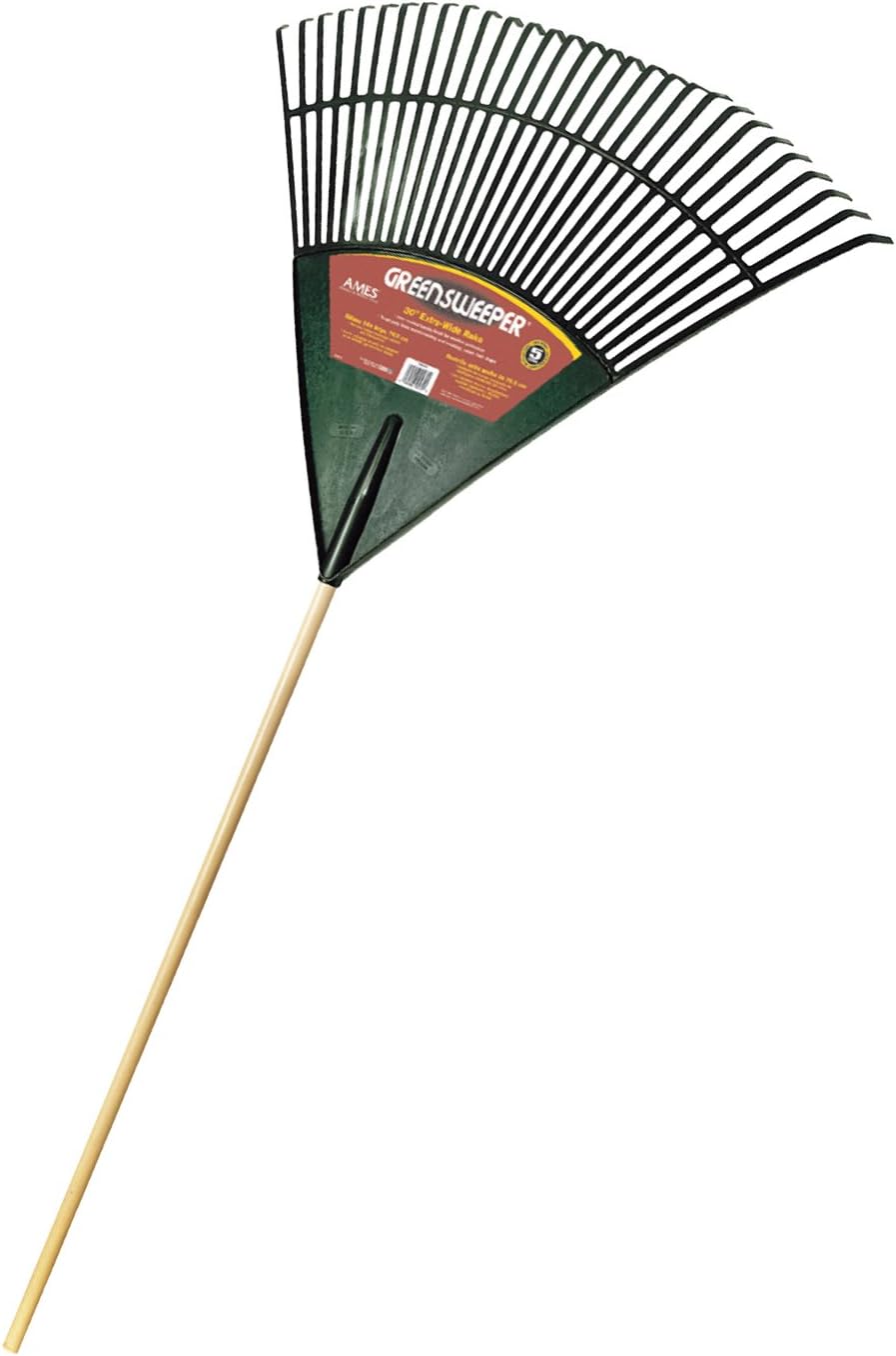 Amazon.com : Ames True Temper Green Sweeper Lawn Rake with 48" Handle ...
