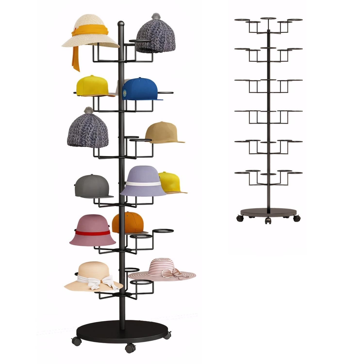 Amazon.com: Standing Hat Rack Stand, Cowboy Hat Rack with 30 Hooks, 6 ...