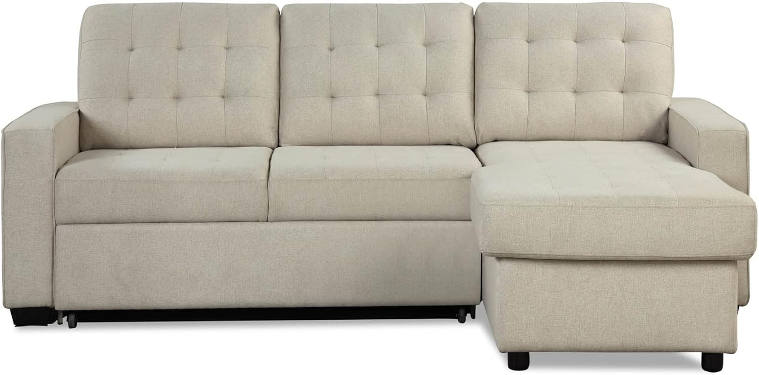 Amazon.com: Lifestyle Solutions Bailey Convertible Sectional Sofa ...